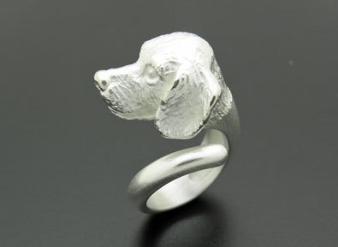 Big Silver Ring Beagle Dog - Etsy