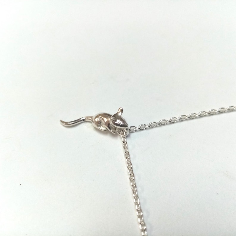 Little Mouse Silver Pendant - Etsy