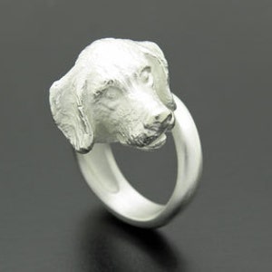Big Silver Ring Beagle Dog - Etsy
