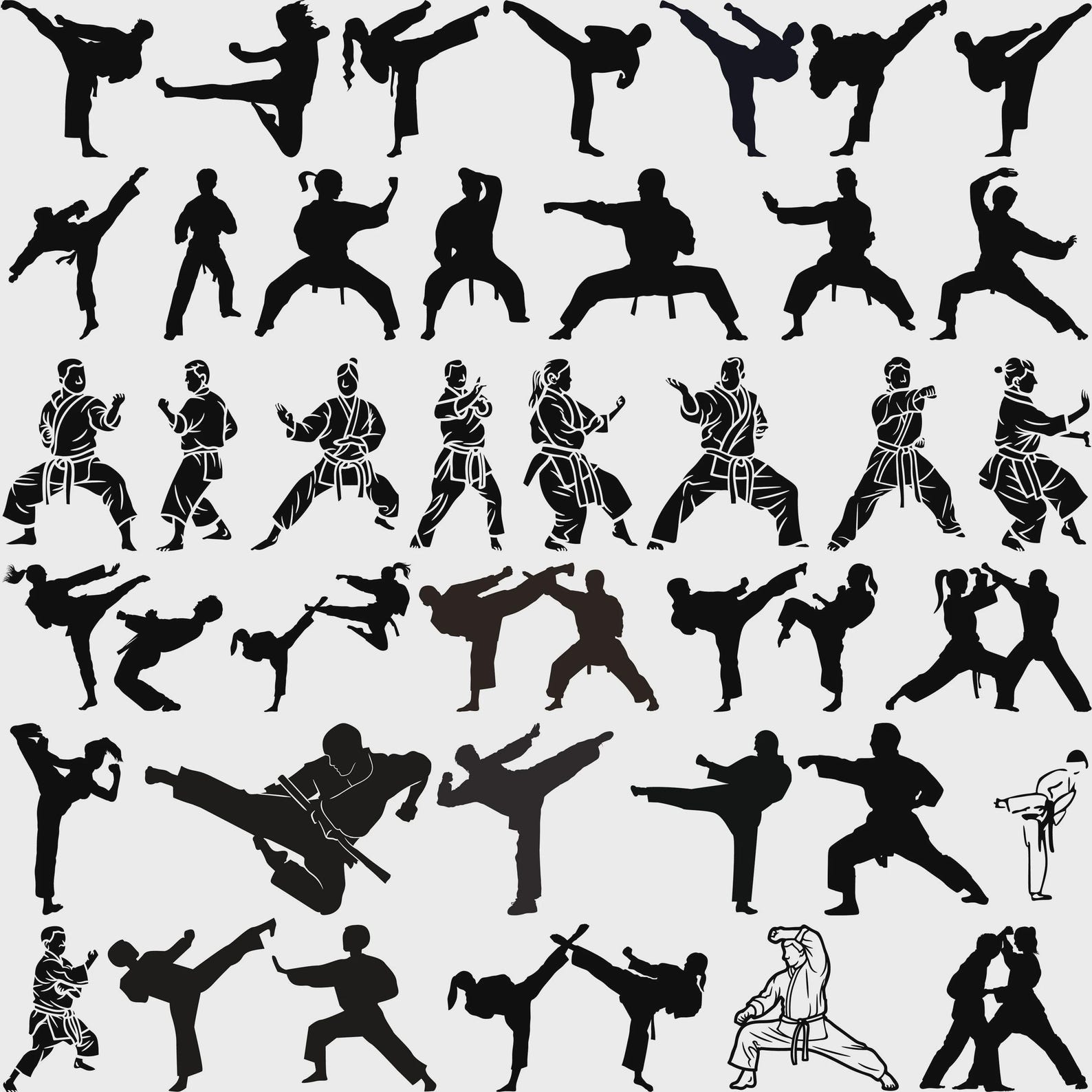 Karate SVG Bundle, Karate Man Svg, Karate Vector, Karate Cut Files ...