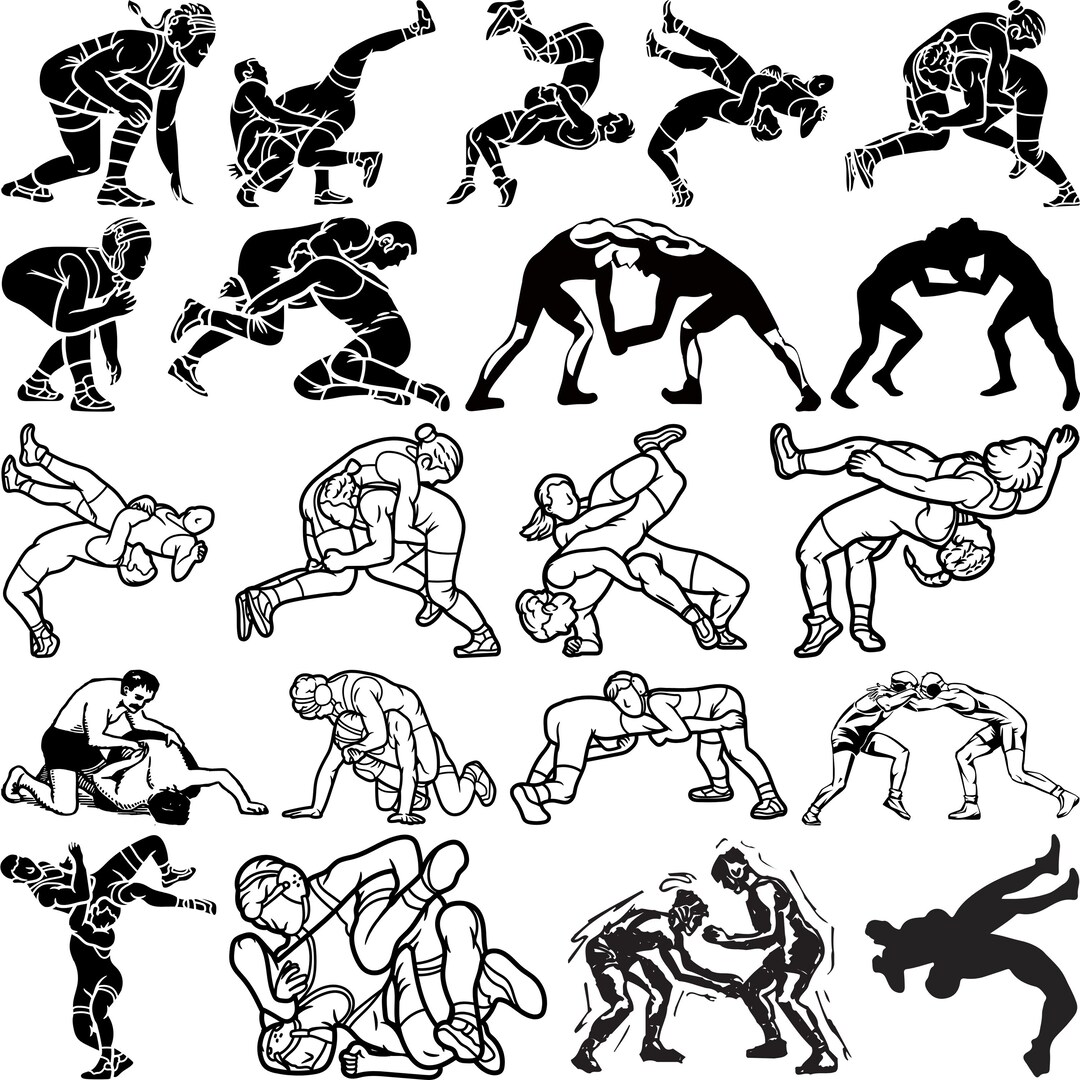 Wrestling SVG Bundle: Combat Sports Clip Art (digital Download) - Etsy