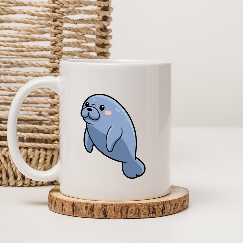 Manatee Clipart Bundle, Ocean Animal SVG, PNG, Vector (digital Download ...