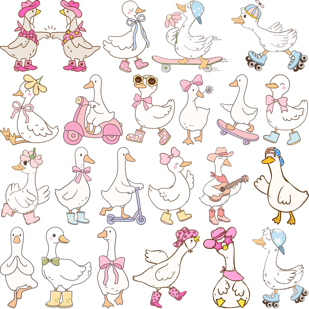 Silly Goose Doodles SVG Bundle: Spring & Party Clipart (digital ...