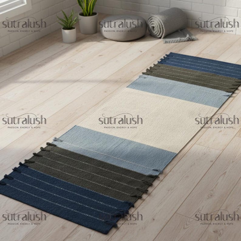 Buy Handwoven Cotton Yoga Mat 2x6 Ft — Eco-friendly Non-slip Travel ...