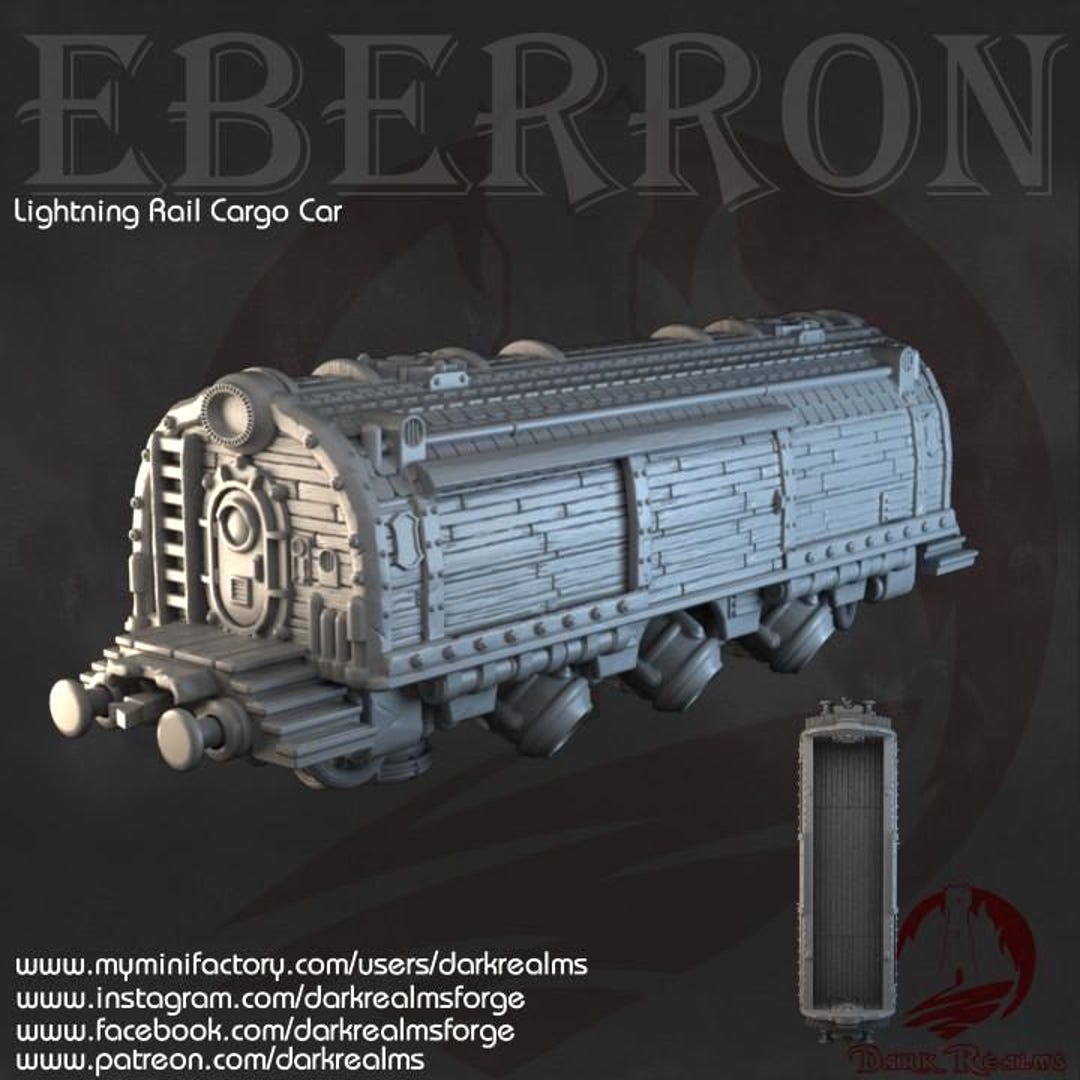 Dark Realms - Lightning Rail - Train - Cargo Car / Sci-fi / Wargaming ...