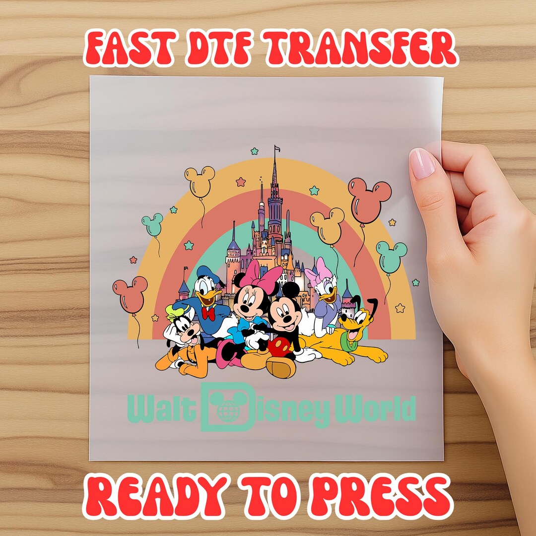 Walt Disneyworld Dtf, Mickey and Friends Dtf, Disney World Dtf, Vintage ...