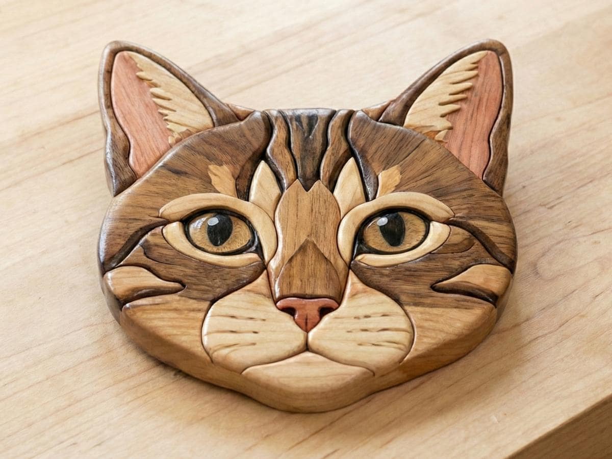 Cat Intarsia Pattern Pack of 4– Scroll Saw Woodworking Templates (PDF ...