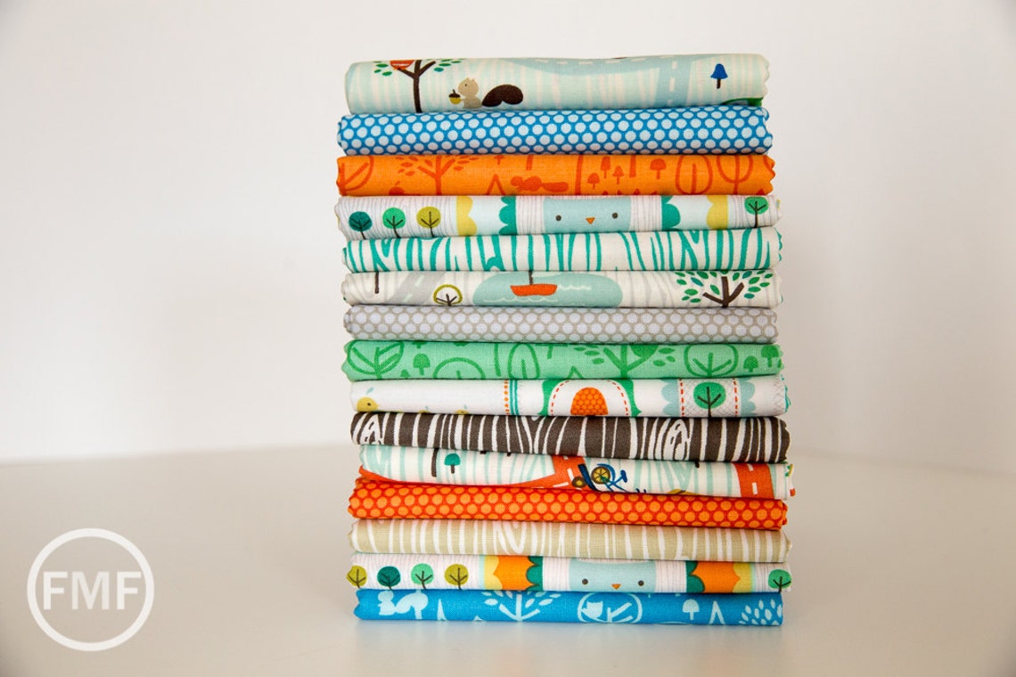 Scenic Route Trees in Blue Deena Rutter Riley Blake Designs | Etsy