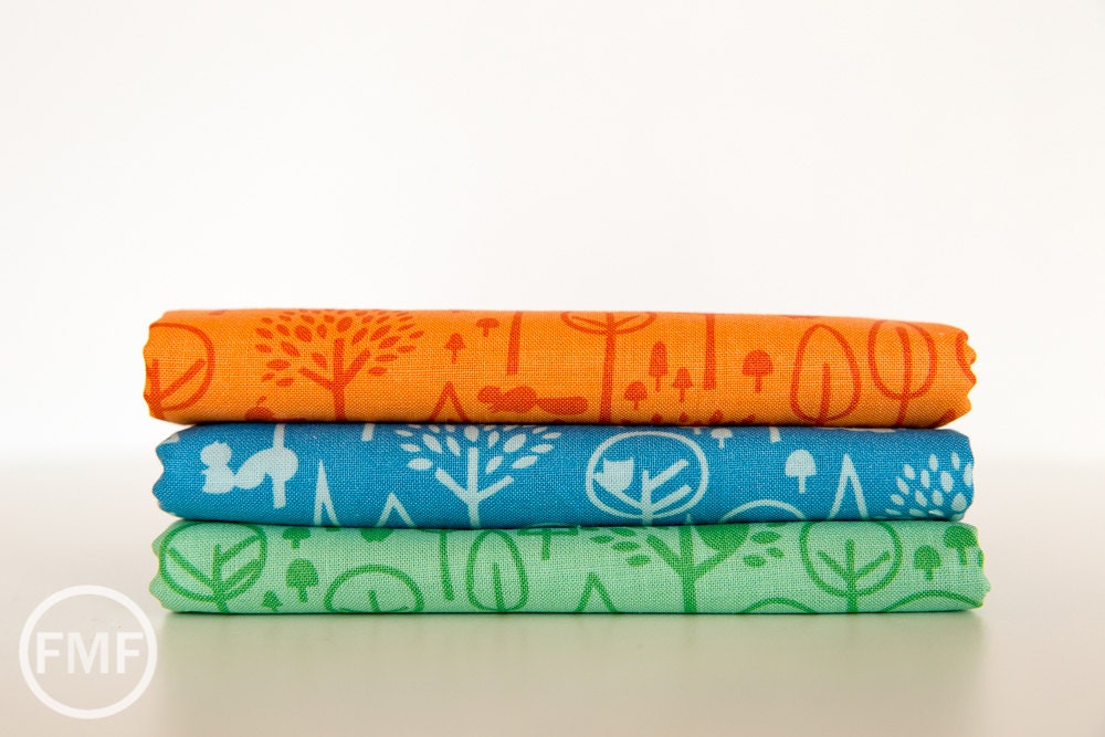 Scenic Route Trees in Blue Deena Rutter Riley Blake Designs | Etsy