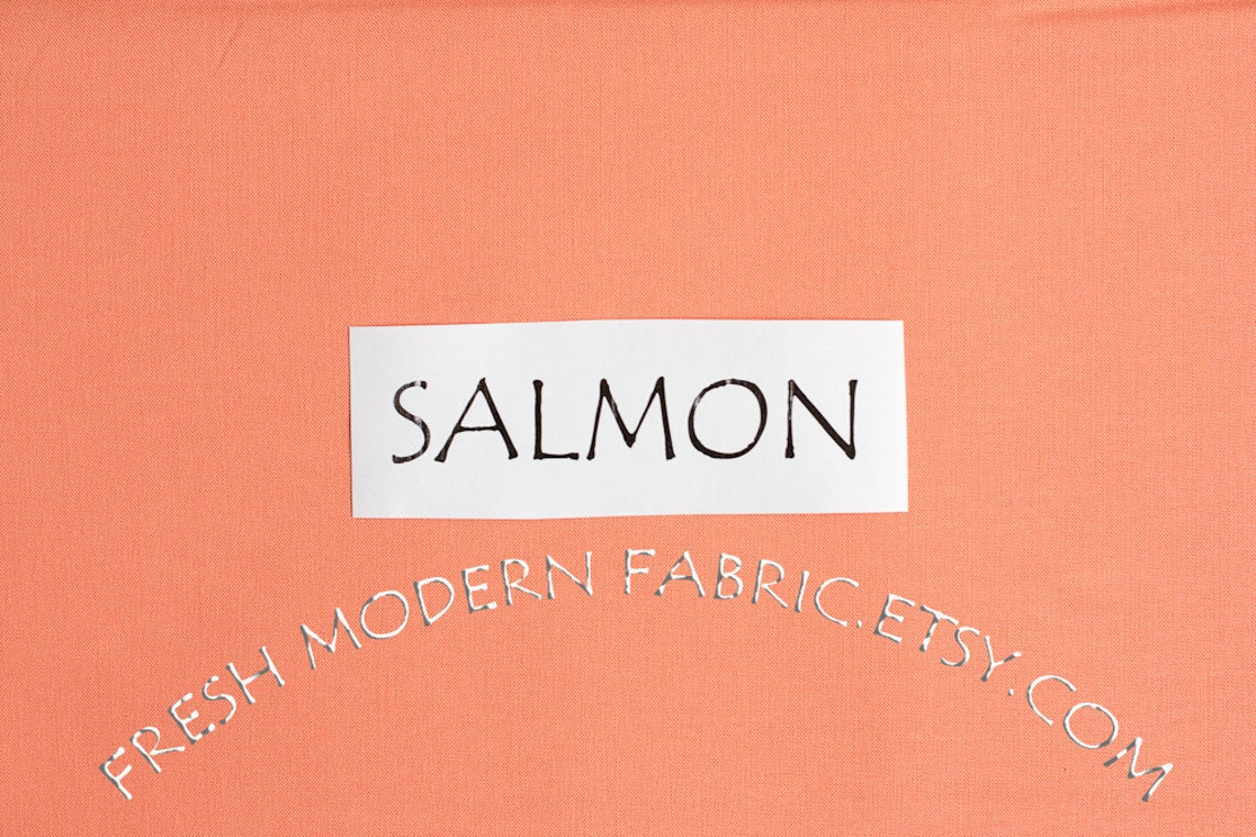 Salmon Kona Cotton Solid Fabric From Robert Kaufman K001-1483 - Etsy
