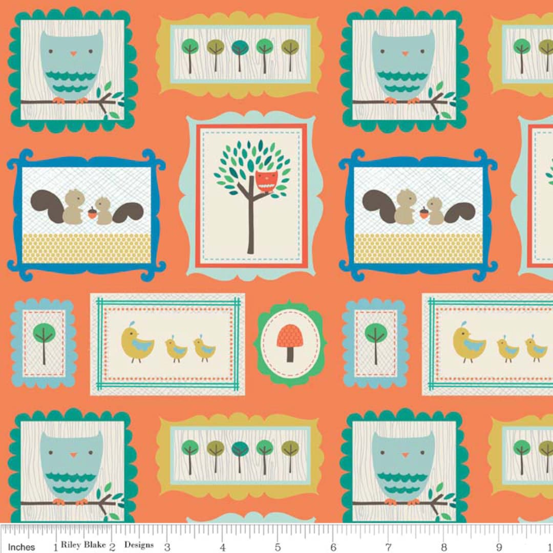 Scenic Route Frames in Orange Deena Rutter Riley Blake - Etsy