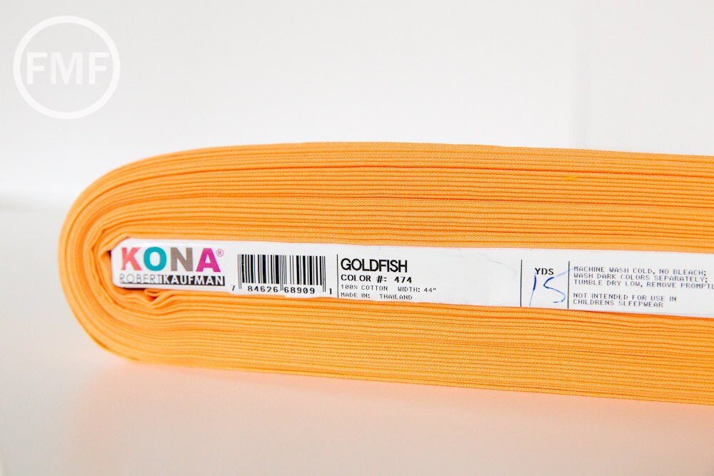 Goldfish Kona Cotton Solid Fabric From Robert Kaufman - Etsy