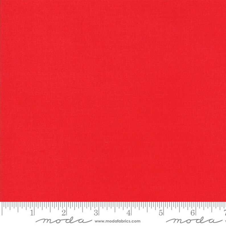Vintage Holiday Scallop Border Solid in Red Bonnie and - Etsy