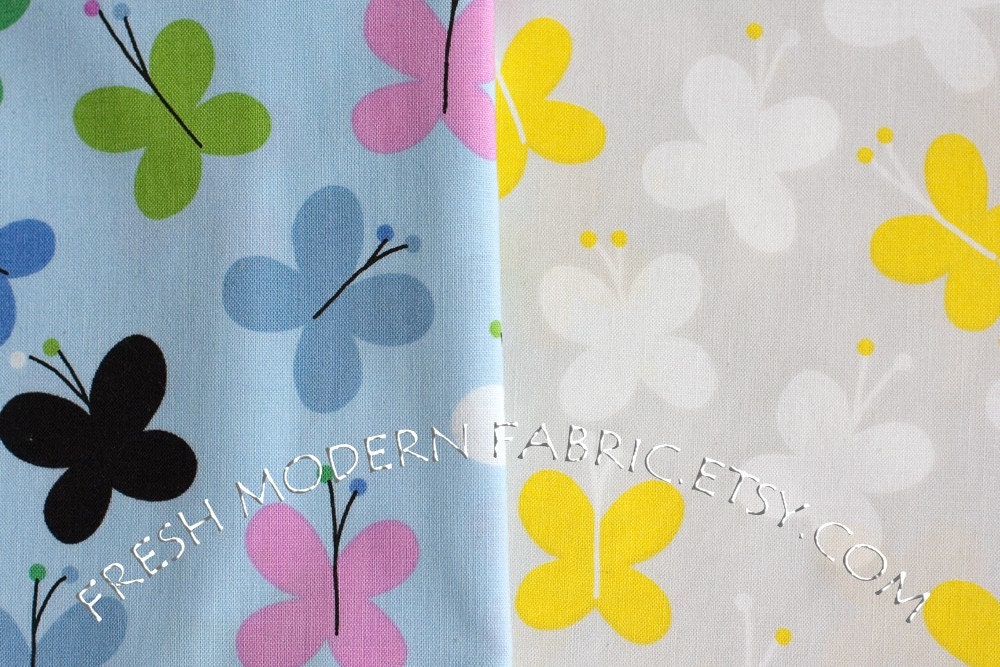 LAST PIECE Half Yard Griffith Butterfly in Blue Griffith | Etsy