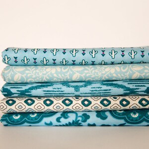 Spellbound Desert Cacti in Sky Blue, Urban Chiks, 100% Cotton, Moda ...