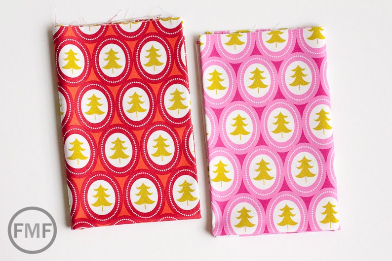 Treelicious Jingle Bells in Red Maude Asbury Blend Fabrics | Etsy