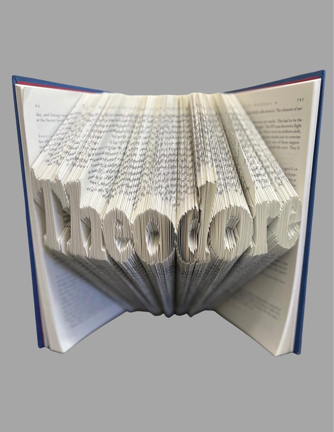 Custom Name Folded Book Art - Etsy