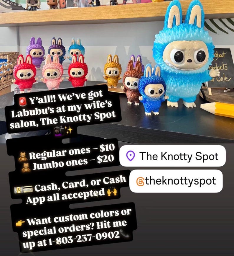 3D Printed Labubu Figures – Regular & Jumbo Sizes - Etsy