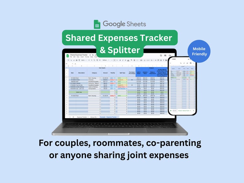 Shared Expenses Tracker & Expense Splitter Payment and Reimbursement ...