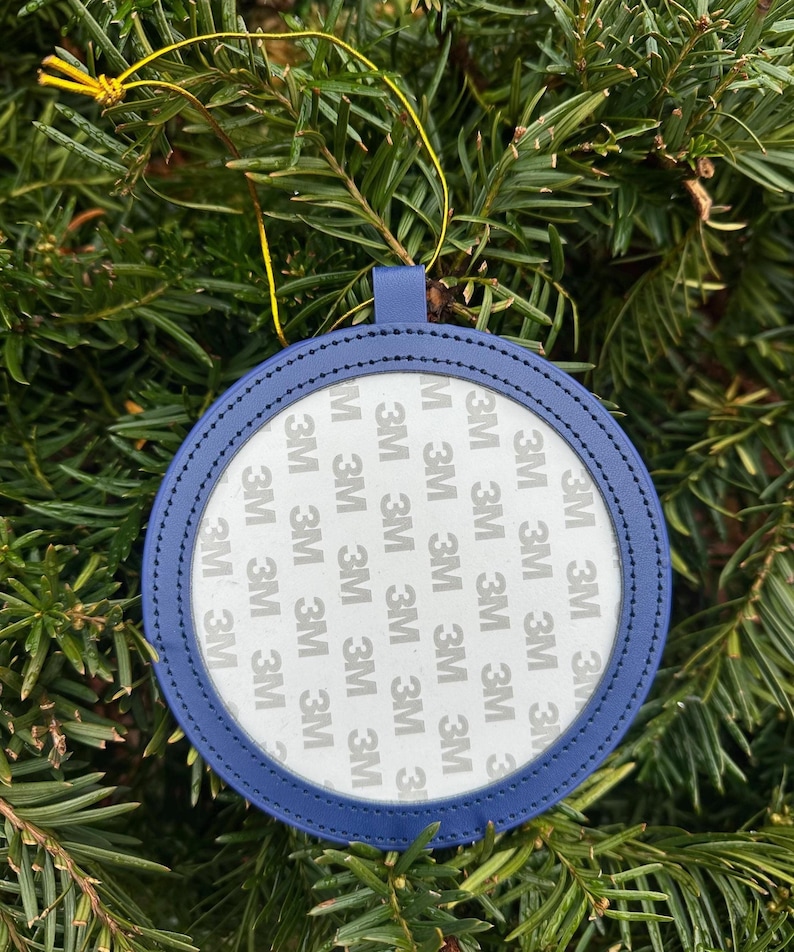 Needlepoint Self Finishing Round Leather Ornament - Etsy