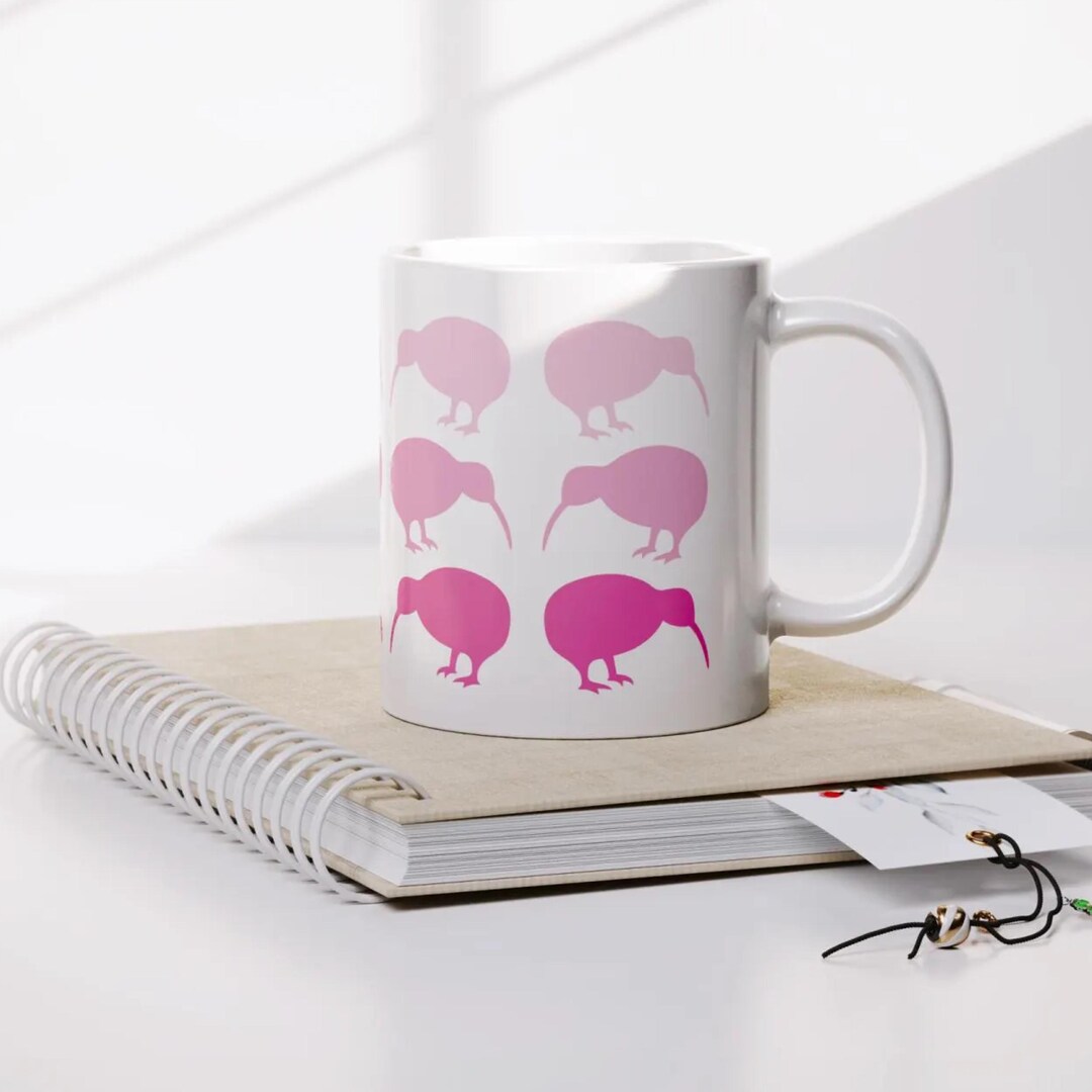 Kiwi Mug in Shades of Pink. - Etsy