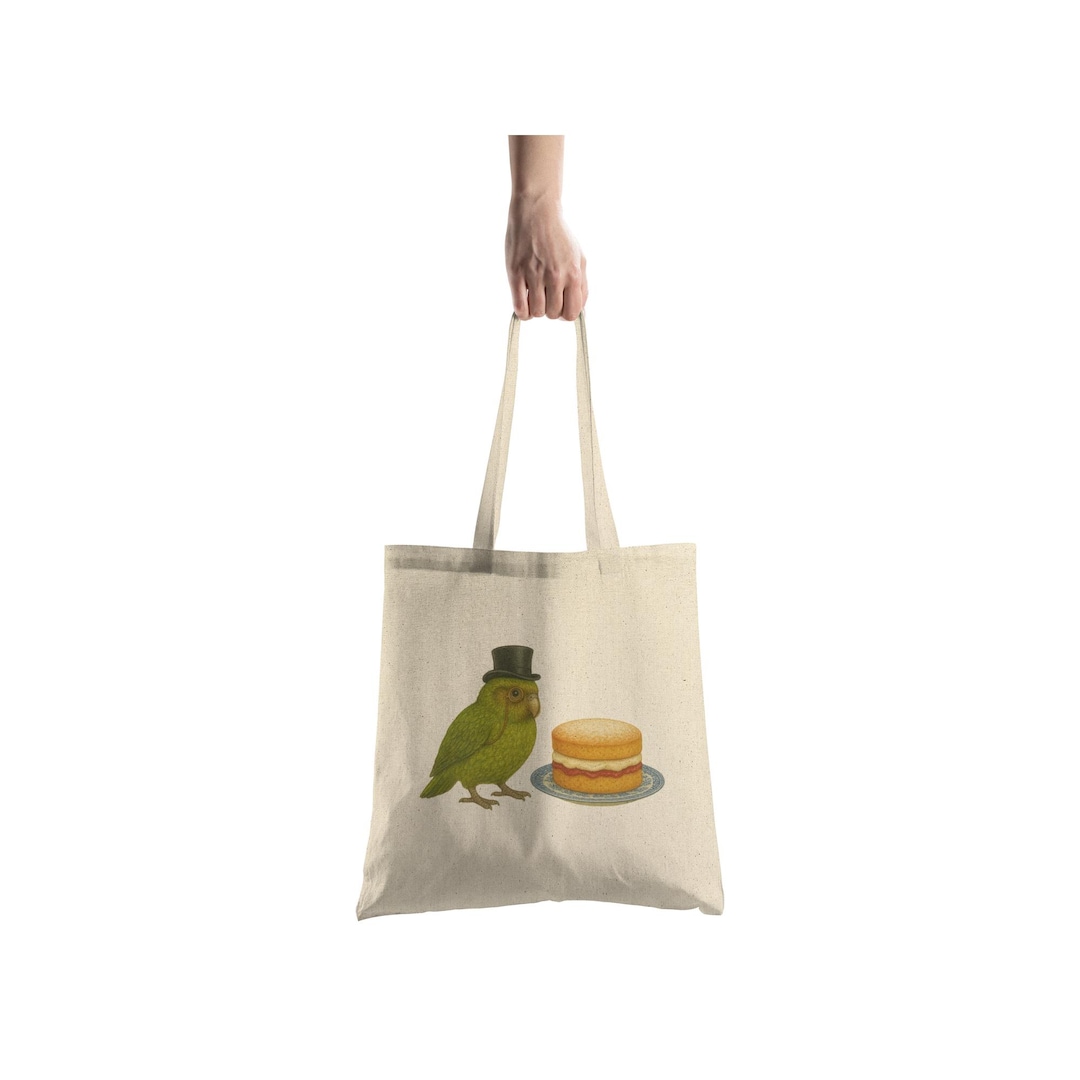 Kakapo and Cake Tote Bag - New Zealand Birds - Etsy