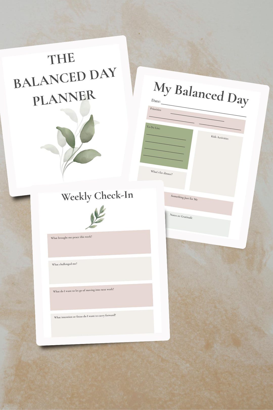 Balanced Day Planner Printable | Daily & Weekly Organizer (digital ...