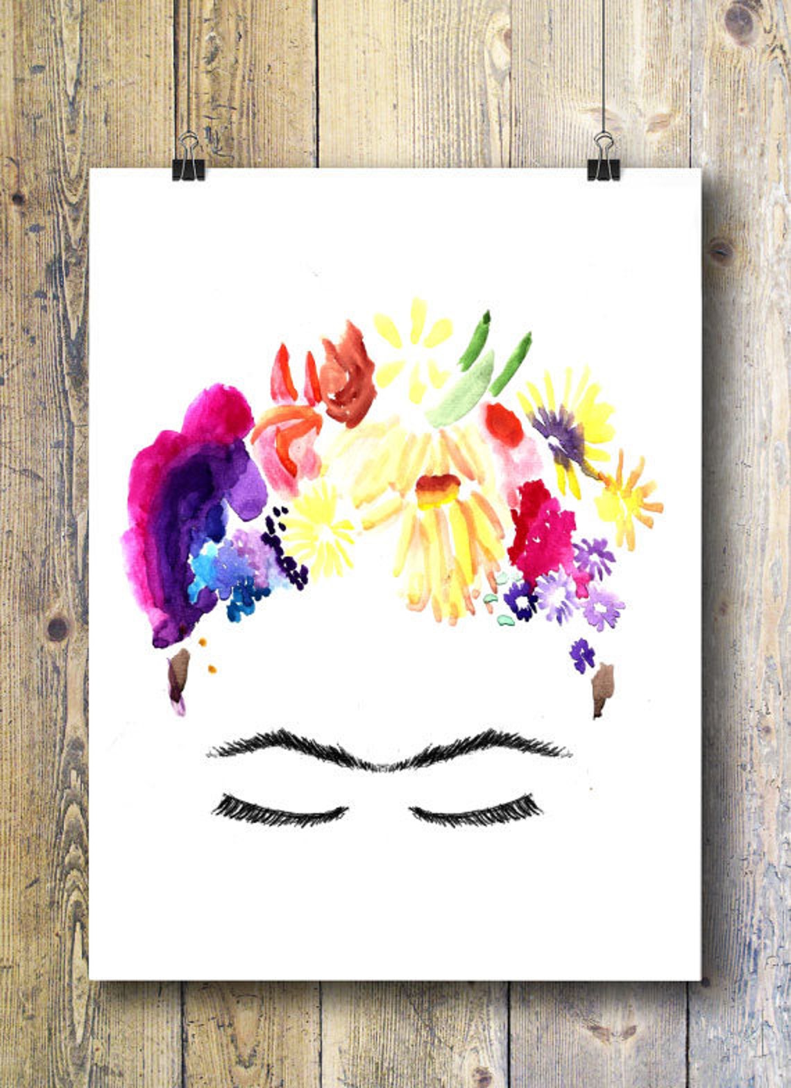 FRIDA KAHLO Print Watercolor Illustration - Etsy