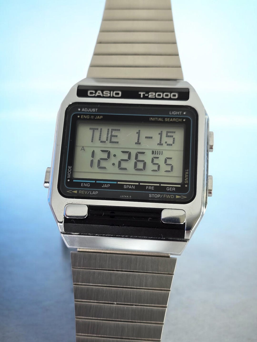Casio T-2000 Vintage Digital Watch, 1980s Stainless Steel Collector's ...
