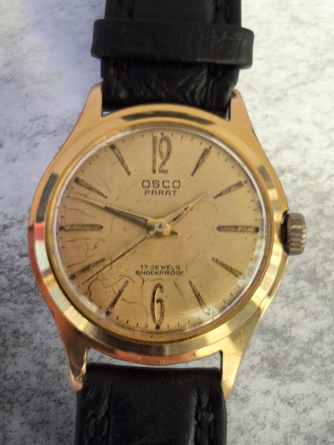 Vintage Watches Osco Parat 17 Jewels Shockproof/gold-plated/men’s Watch ...