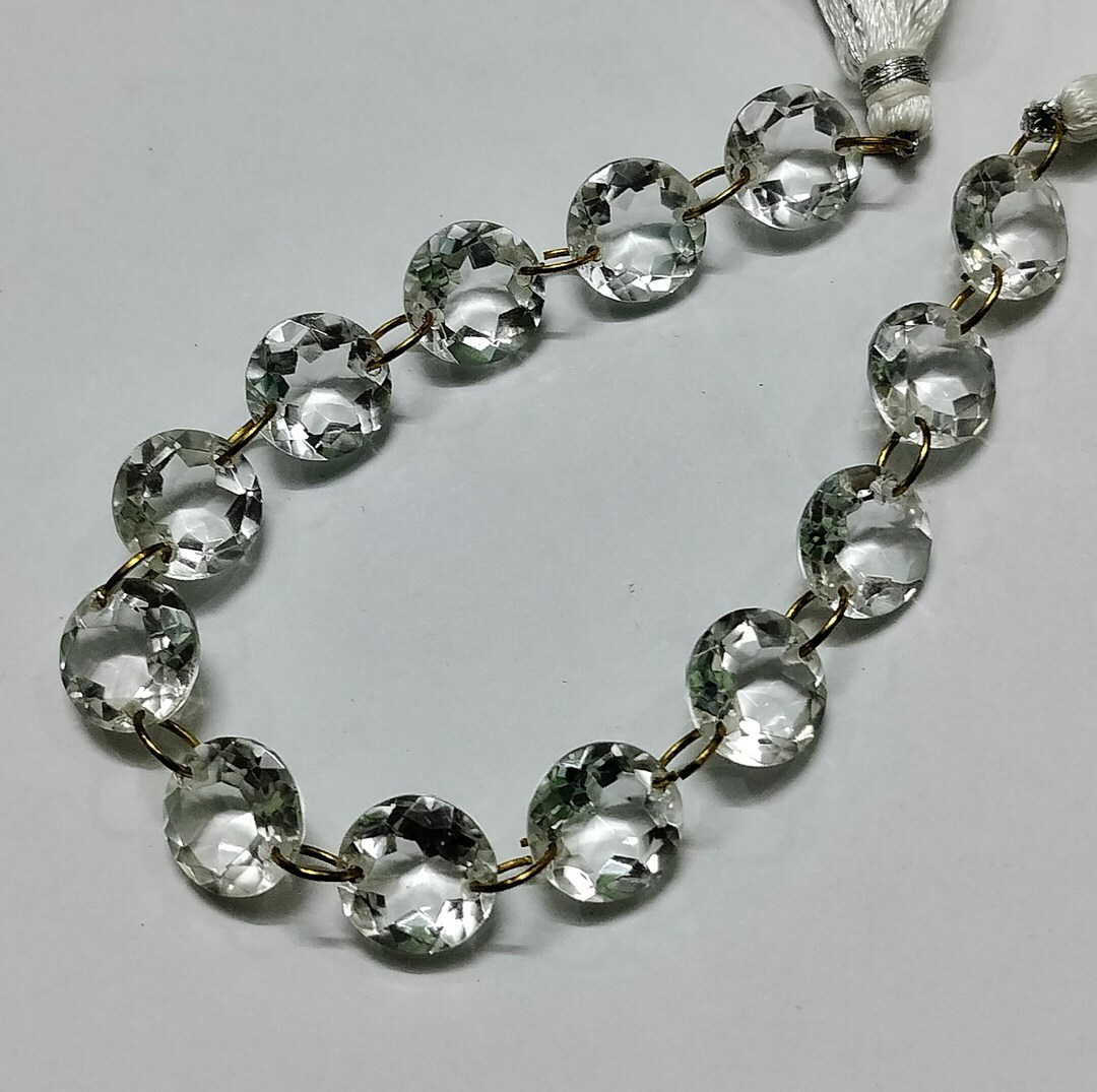 Luxury Clear Teardrop Cut Crystal Bead Chain With High-sparkle Faceting ...