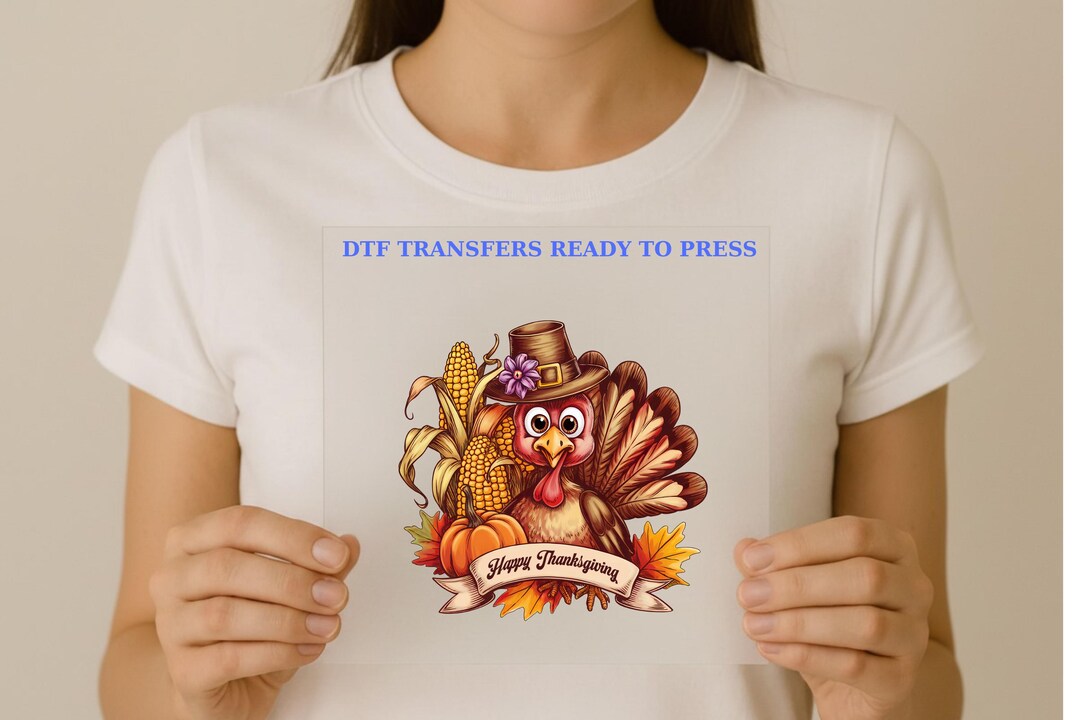Thanksgiving DTF Transfer, Pumpkin Turkey Design (ready to Press) - Etsy