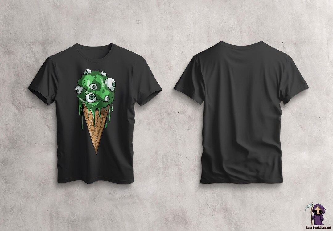 Eyeball Ice Cream Cone PNG – Creepy Cute Digital Download, Horror ...
