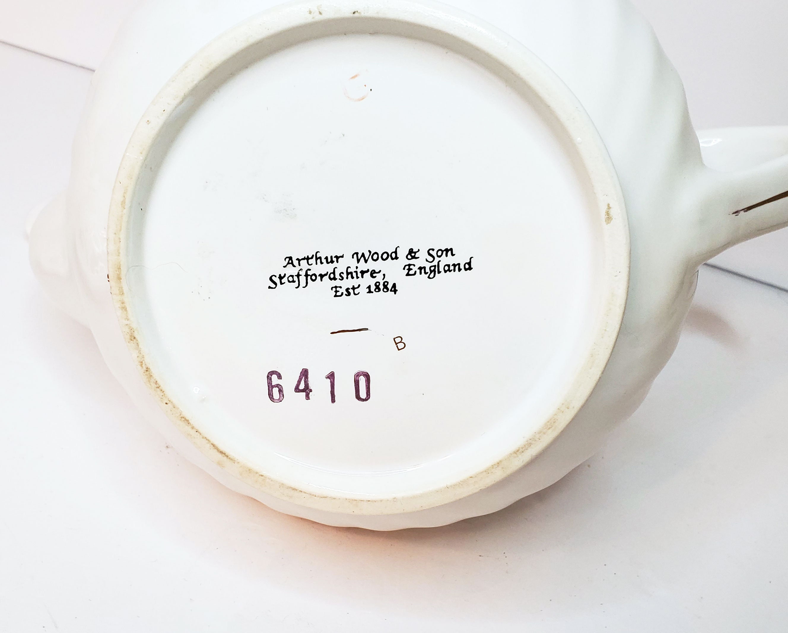 Arthur Wood and Son Staffordshire Floral Teapot Made in England #6410 ...