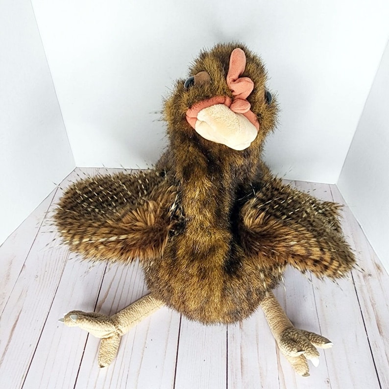 Folkmanis Hand Puppet Hen Chicken Plush Soft 20 Realistic Stuffed - Etsy