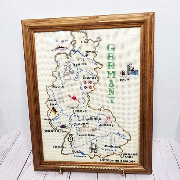 Map of Germany Cross Stitch - Etsy