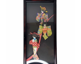 Japanese 3d Geisha Shadow Box Art - Etsy
