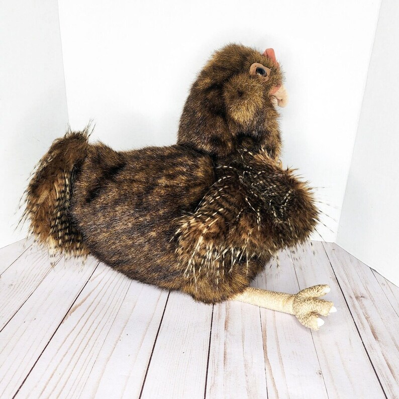 Folkmanis Hand Puppet Hen Chicken Plush Soft 20 Realistic Stuffed - Etsy