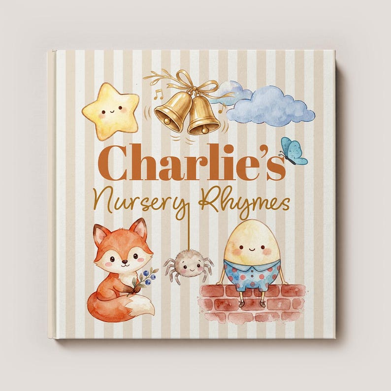 Personalized Nursery Rhymes Book, Custom Baby Shower Keepsake, Perfect ...