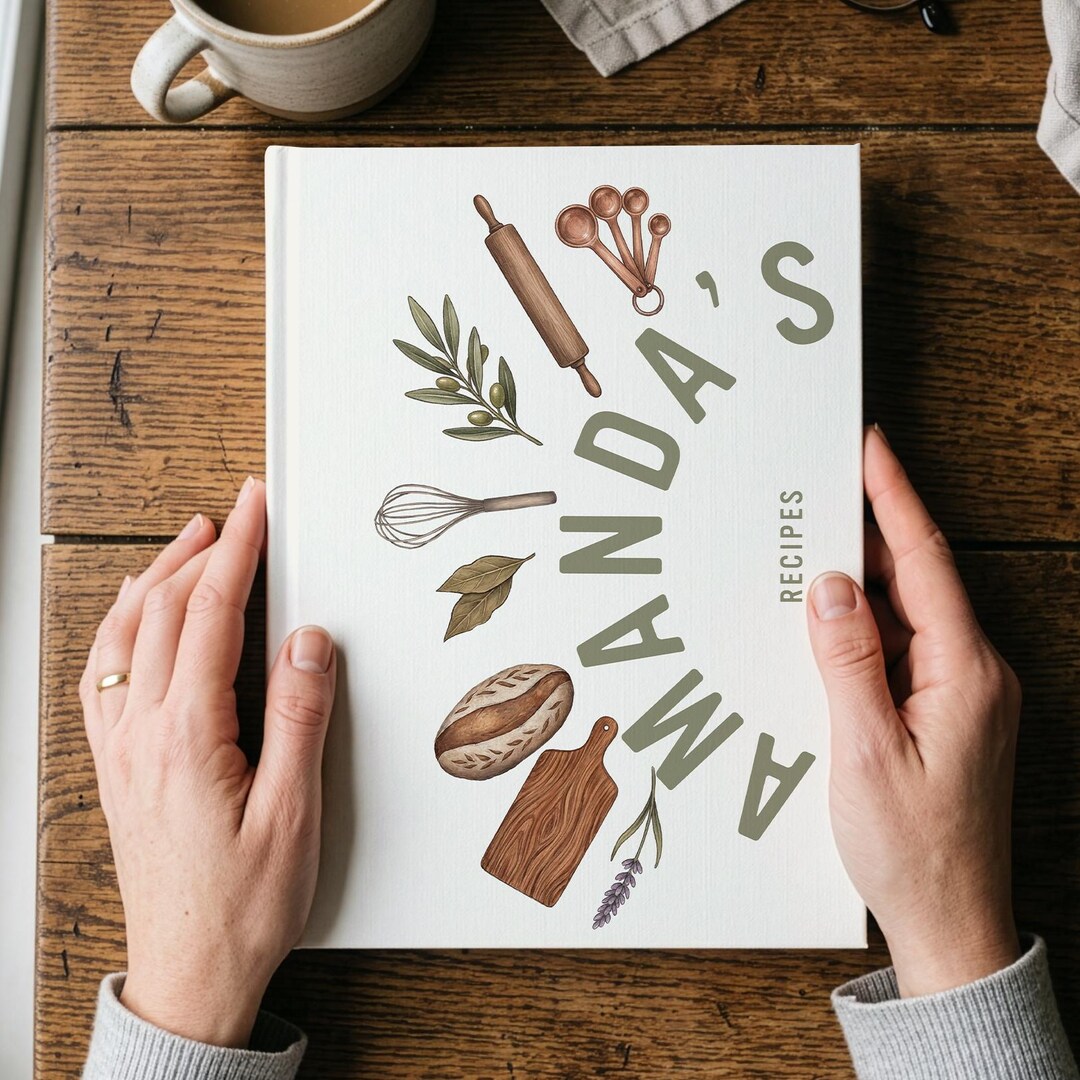 Custom Recipe Book | Personalized Family Cookbook | Blank Recipe ...