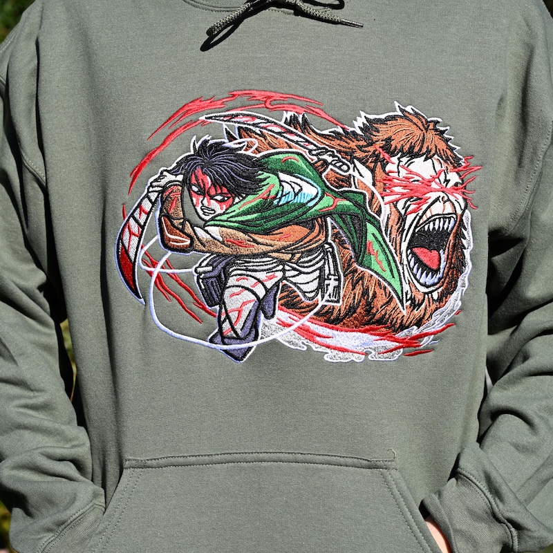 Embroidered Levi Hoodie - Etsy