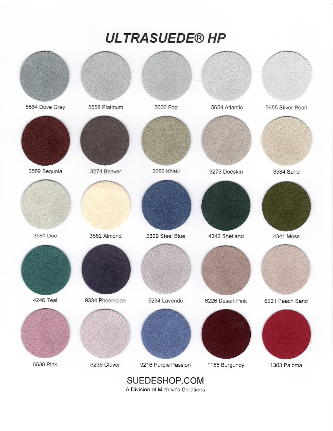 Three Pieces of Ultrasuede HP. 12" X 9" or 12" X 18". Choose From 25 ...