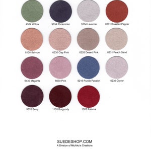 Three Pieces of Ultrasuede HP. 12 X 9 or 12 X 18. Choose From 35 Colors ...