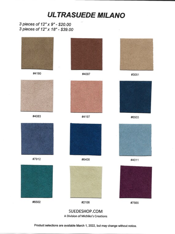 Ultrasuede Milano Three Pieces of 12 X 9 or | Etsy