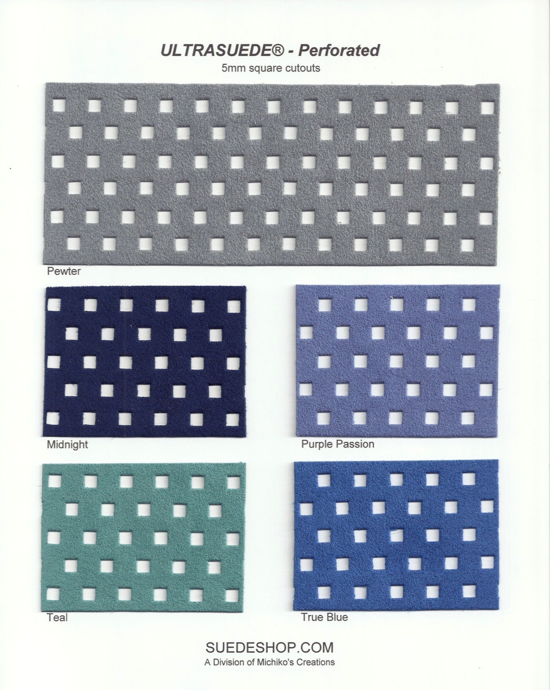 50% OFF SALE Ultrasuede Perforated 1/3yd. - Etsy.de