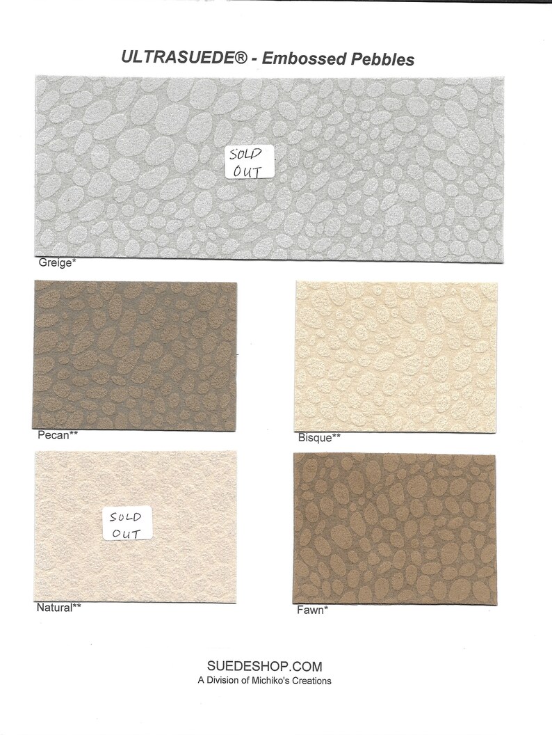 SALE- Ultrasuede (embossed Pebbles) 12