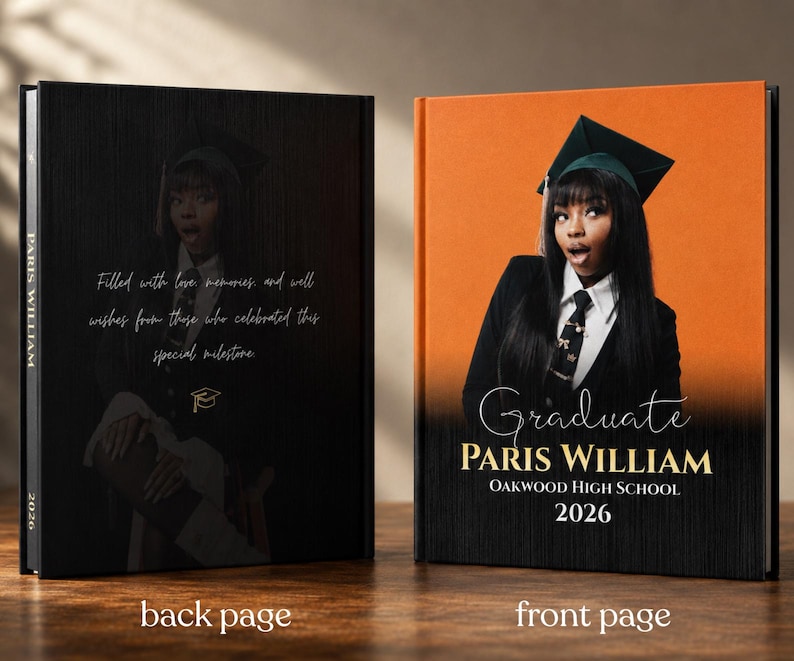 Editable Class of 2026 Graduation Guest Book, Custom Polaroid Guestbook ...