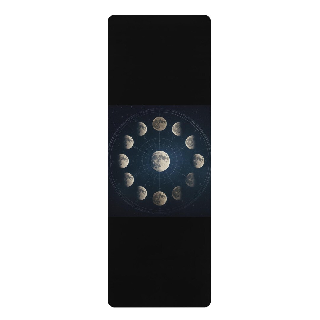 Celestial Moon Phase Yoga Mat: Non-slip Rubber, Mindfulness Accessory ...