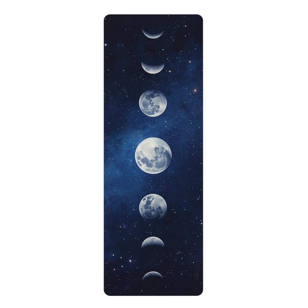 Celestial Moon Phase Yoga Mat: Rubber, Anti-slip - 24x70 - Etsy