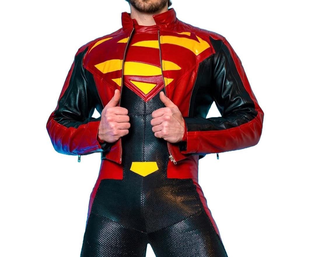 Inspired by Superman Jon Kent’s Cosplaying Costume Leather Jacket ...